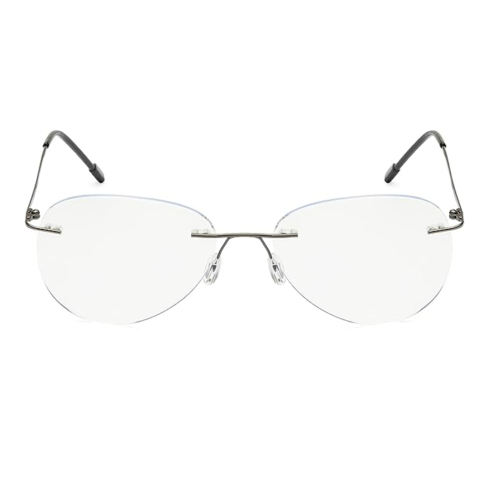 Specs-by-Post. sbp40-Mens Rimless Glasses Metal-larger fitting